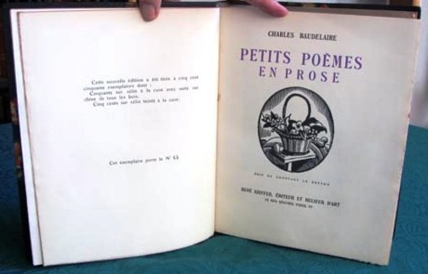 Petits Poèmes en Prose. – Livres et collections